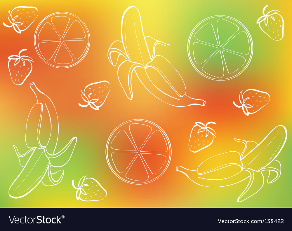 Fruits background Royalty Free Vector Image - VectorStock