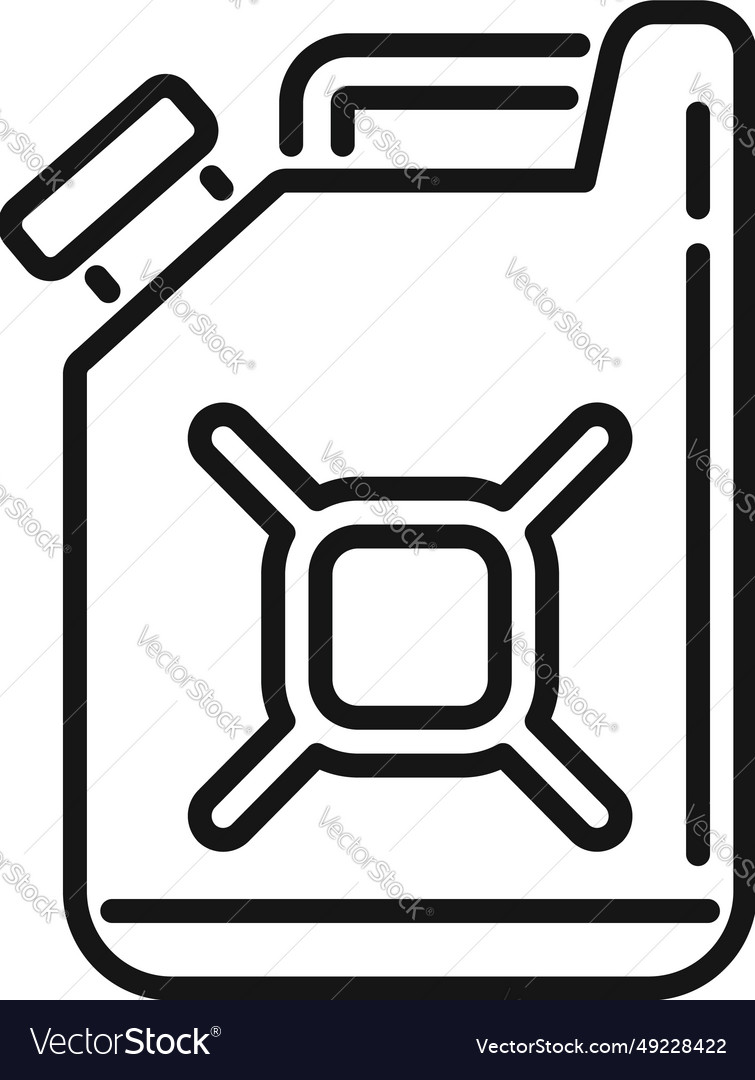 Metal kerosene canister icon outline camp Vector Image Metal kerosene canister icon outline camp Vector Image