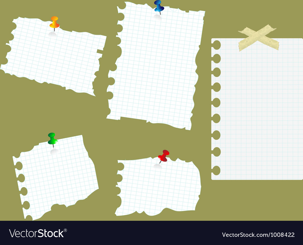 Note paper Royalty Free Vector Image - VectorStock