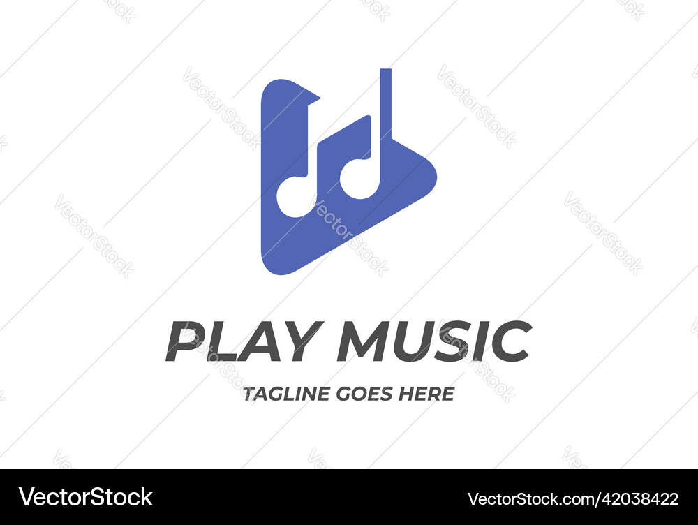 Play music video media player app button icon Vector Image