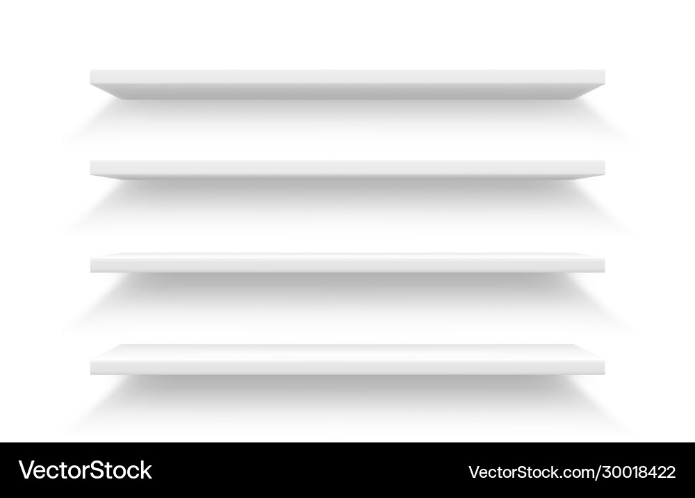Shelves store or shop showcase display Royalty Free Vector