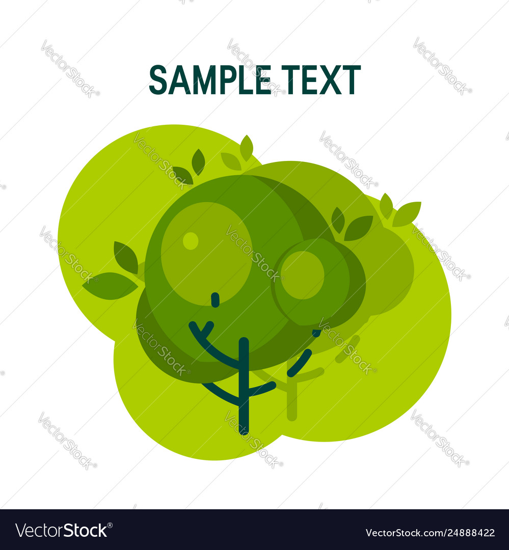 Simple tree icons in flat style Royalty Free Vector Image