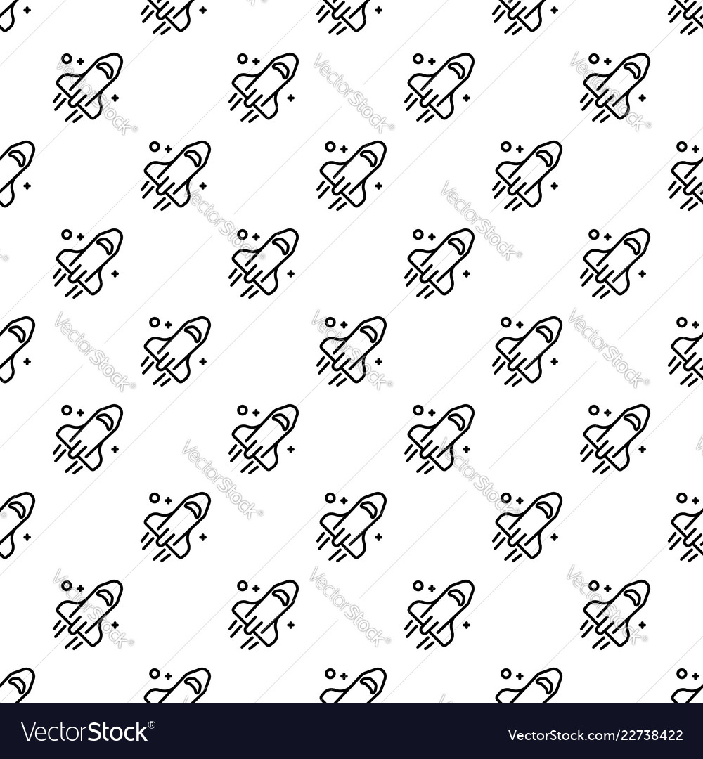 Space rocket pattern seamless Royalty Free Vector Image