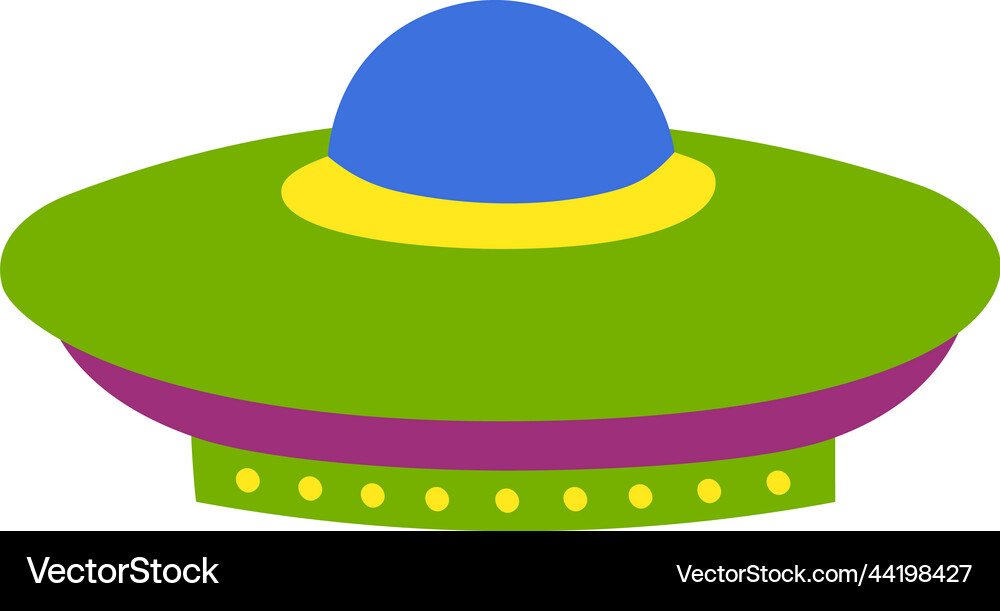 Alien spaceship icon green ufo space exploration Vector Image