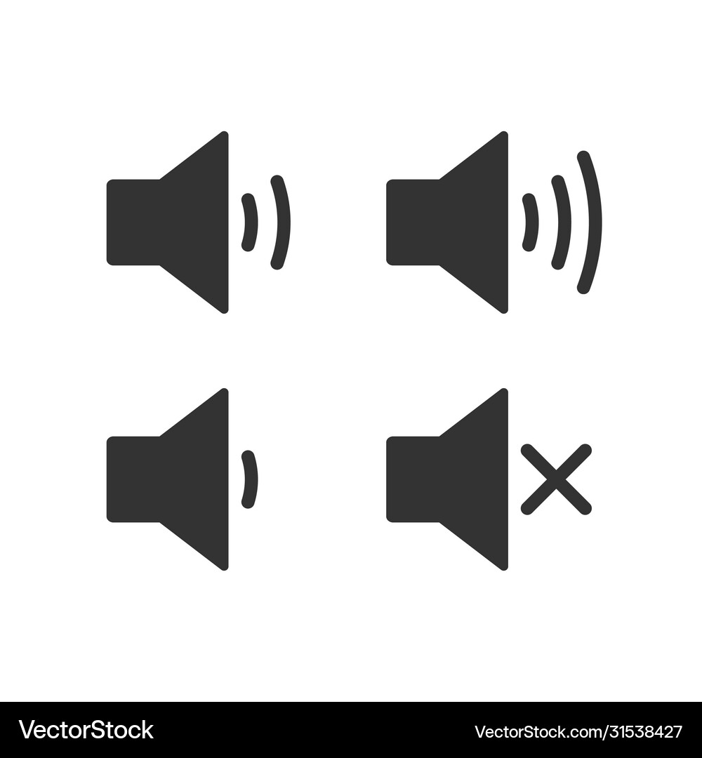 An icon that increases and reduces sound Vector Image