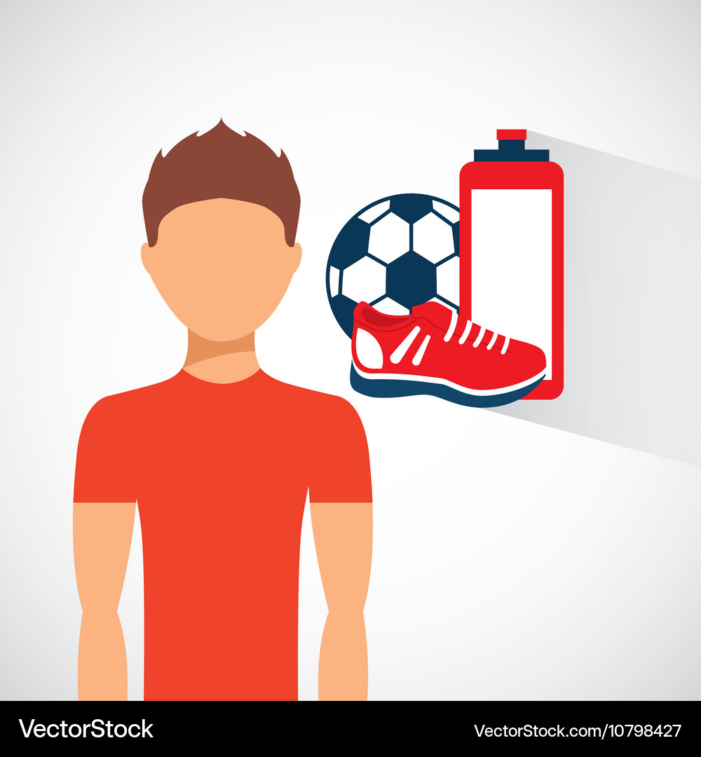 Athlete avatar with sport icon Royalty Free Vector Image