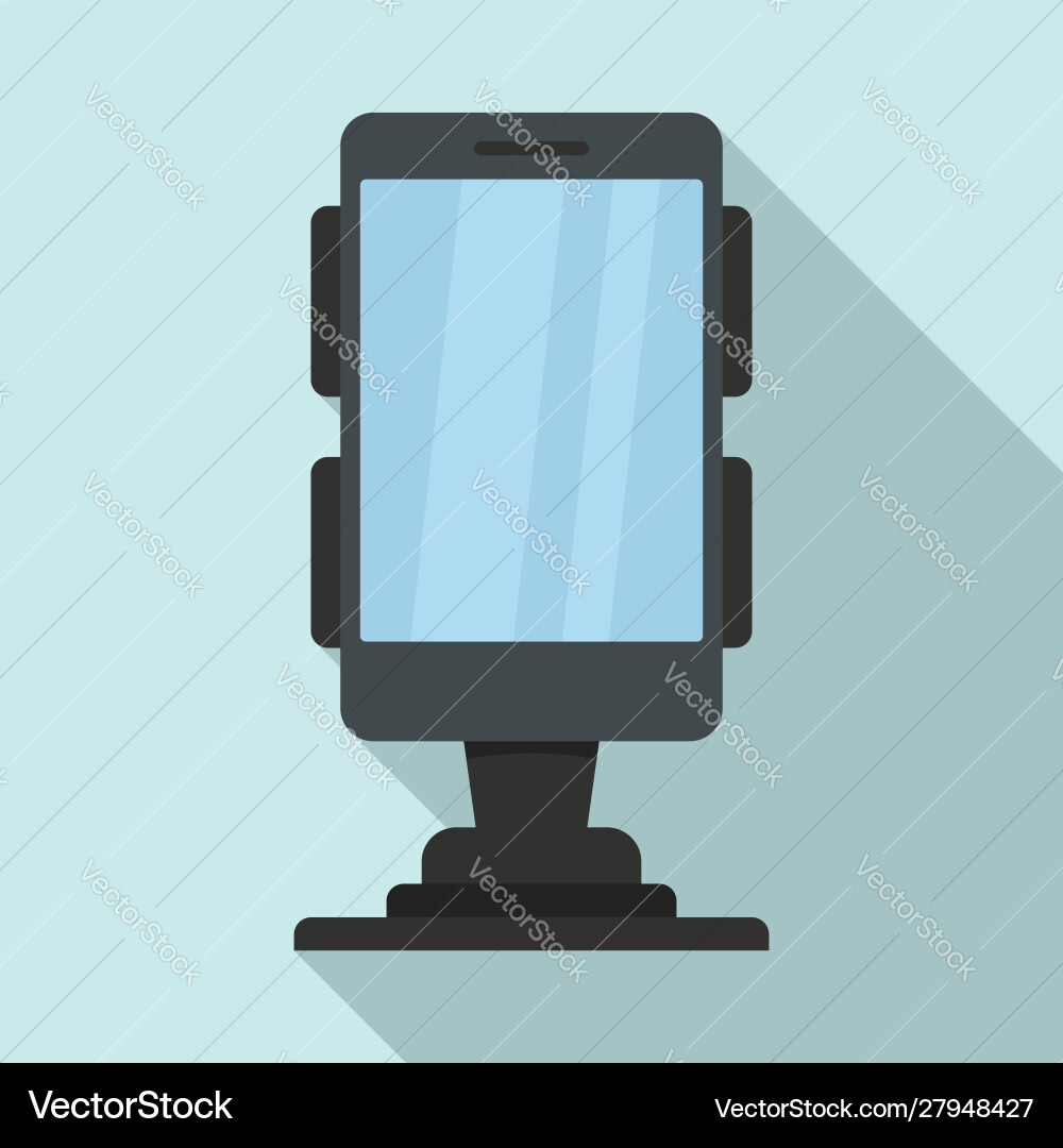 Business phone holder icon flat style Royalty Free Vector