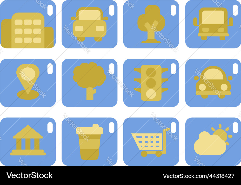 City life on white background Royalty Free Vector Image