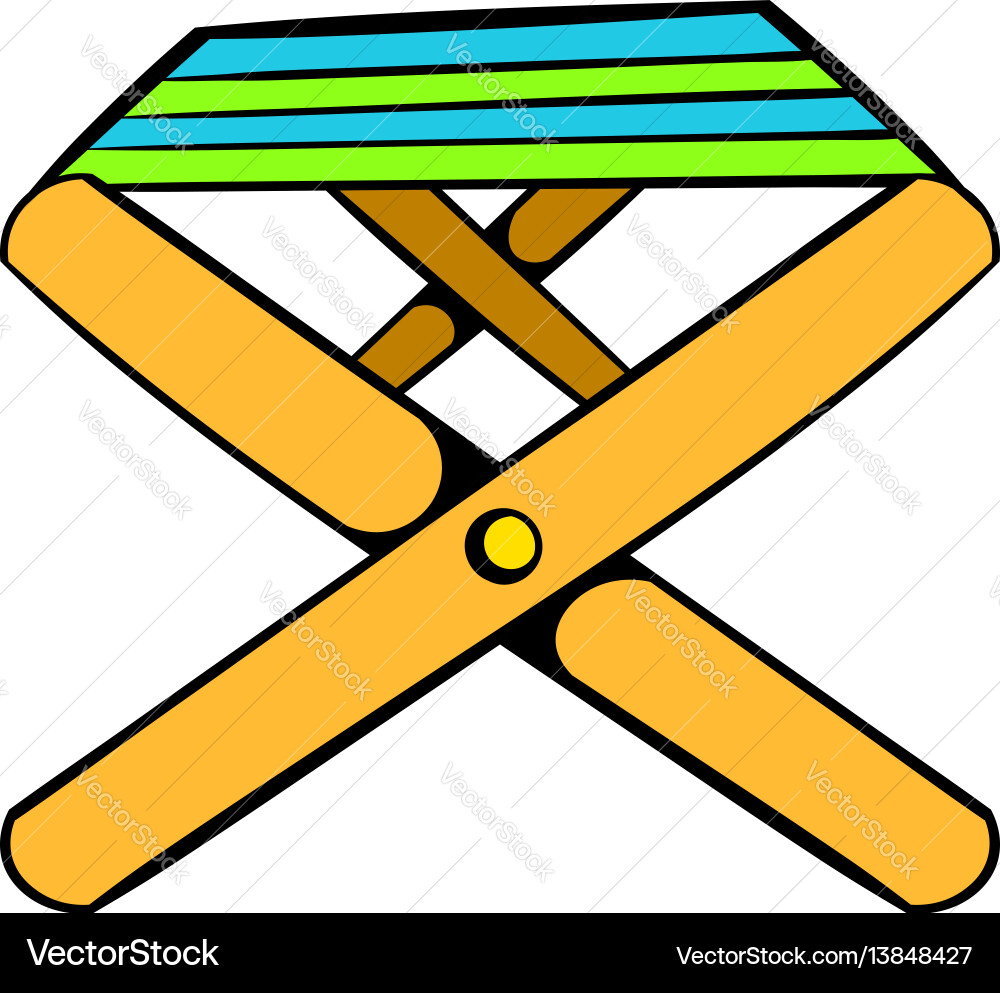 Folding chair icon cartoon Royalty Free Vector Image