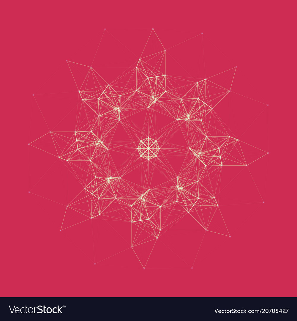 Geometric pattern consist polygonal element Vector Image