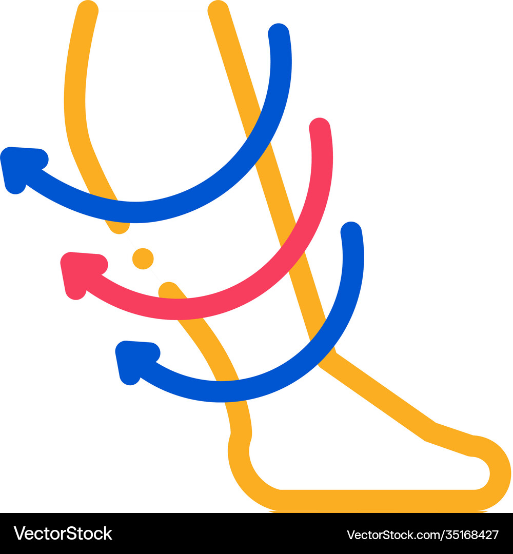 Healthy leg color icon Royalty Free Vector Image