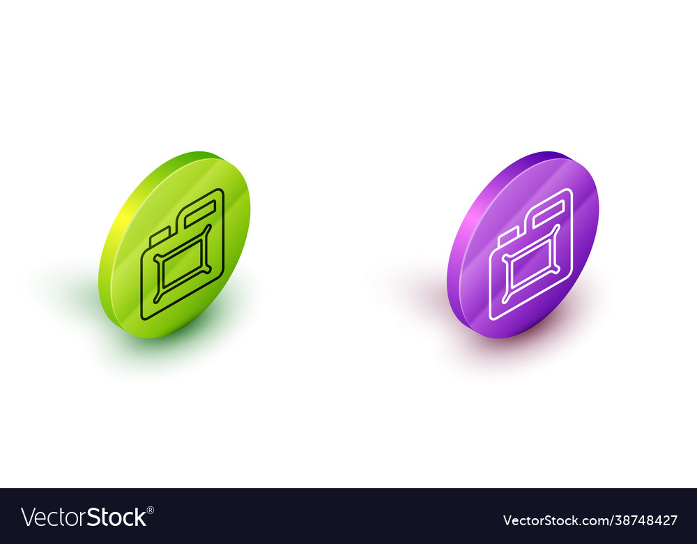Isometric line canister for motor machine oil icon Isometric line canister for motor machine oil icon