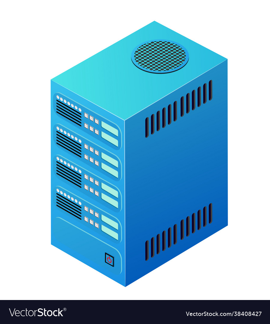 Single server network technology connection Vector Image Single server network technology connection Vector Image