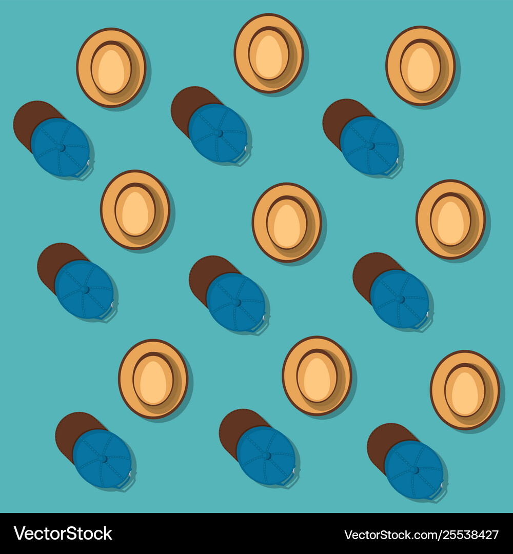 Summer hat and fashion cap Royalty Free Vector Image