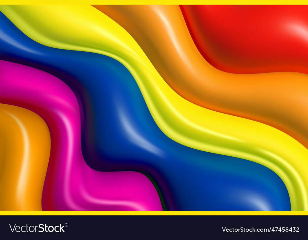Bright abstract multicolored 3d colored waves Vector Image Bright abstract multicolored 3d colored waves Vector Image