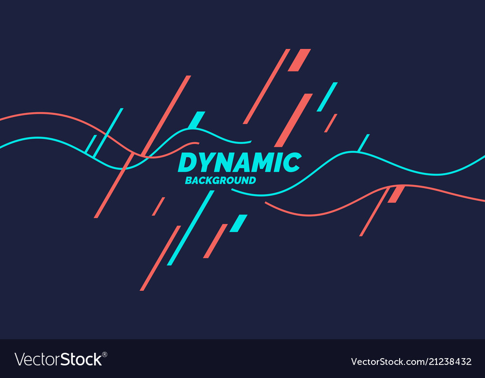 Bright poster with dynamic waves Royalty Free Vector Image