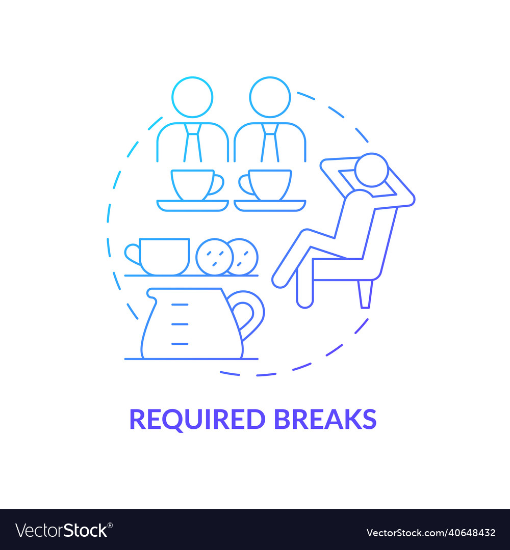 Required work pause concept icon Royalty Free Vector Image