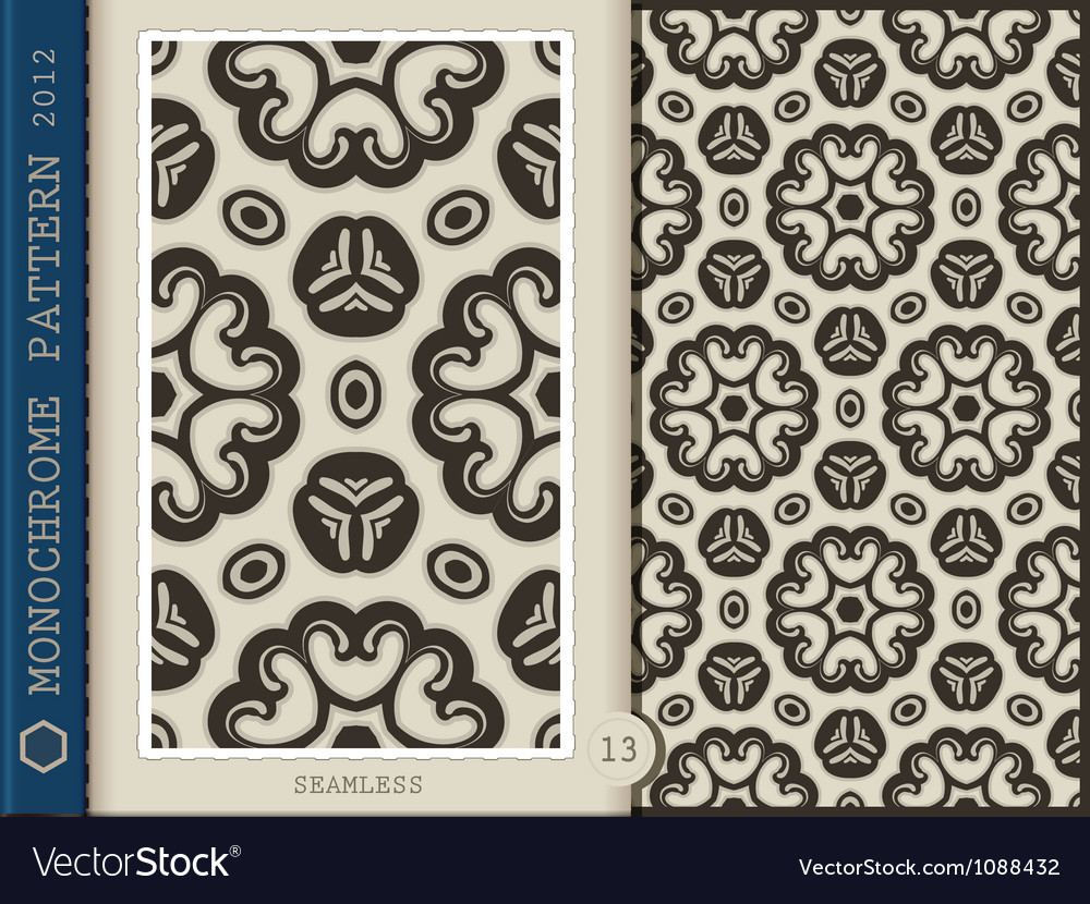 Seamless pattern monochrome Royalty Free Vector Image