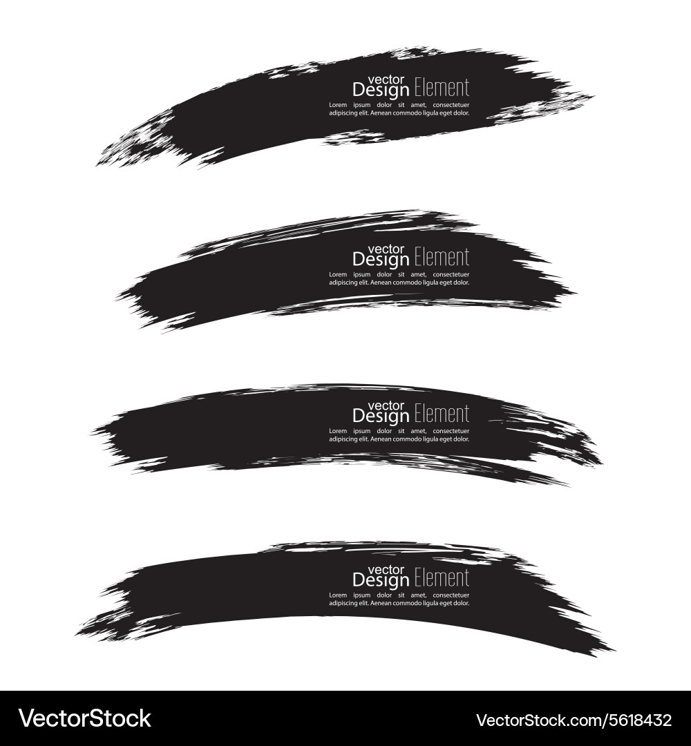 Set of hand drawn smears Royalty Free Vector Image