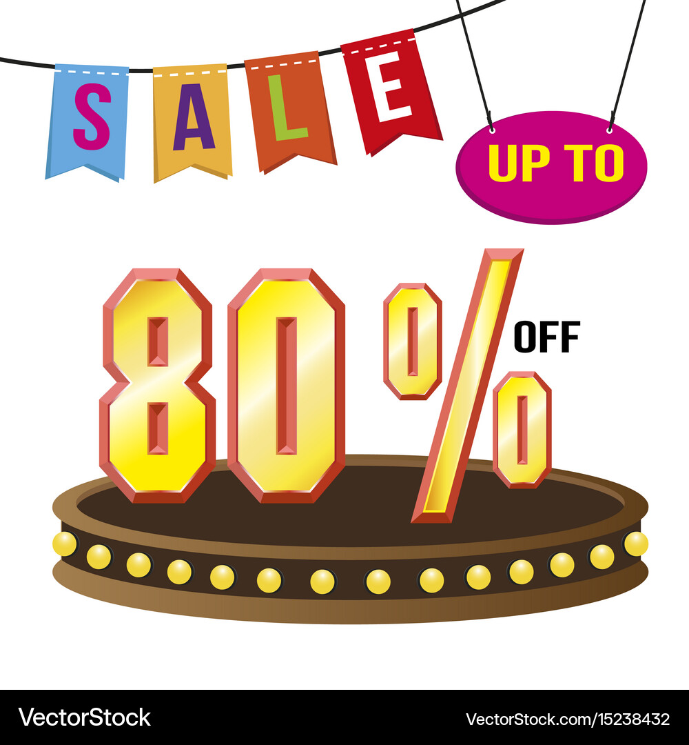 Special 80 offer sale tag isolated Royalty Free Vector Image