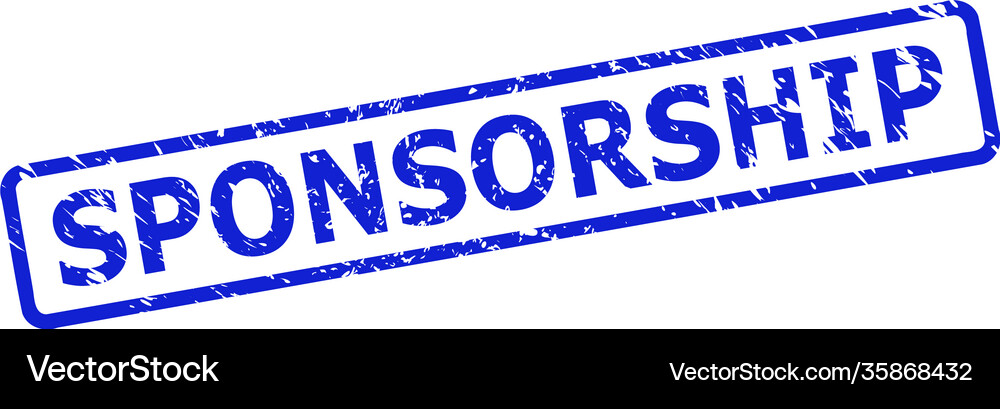 Sponsorship watermark with unclean style Vector Image