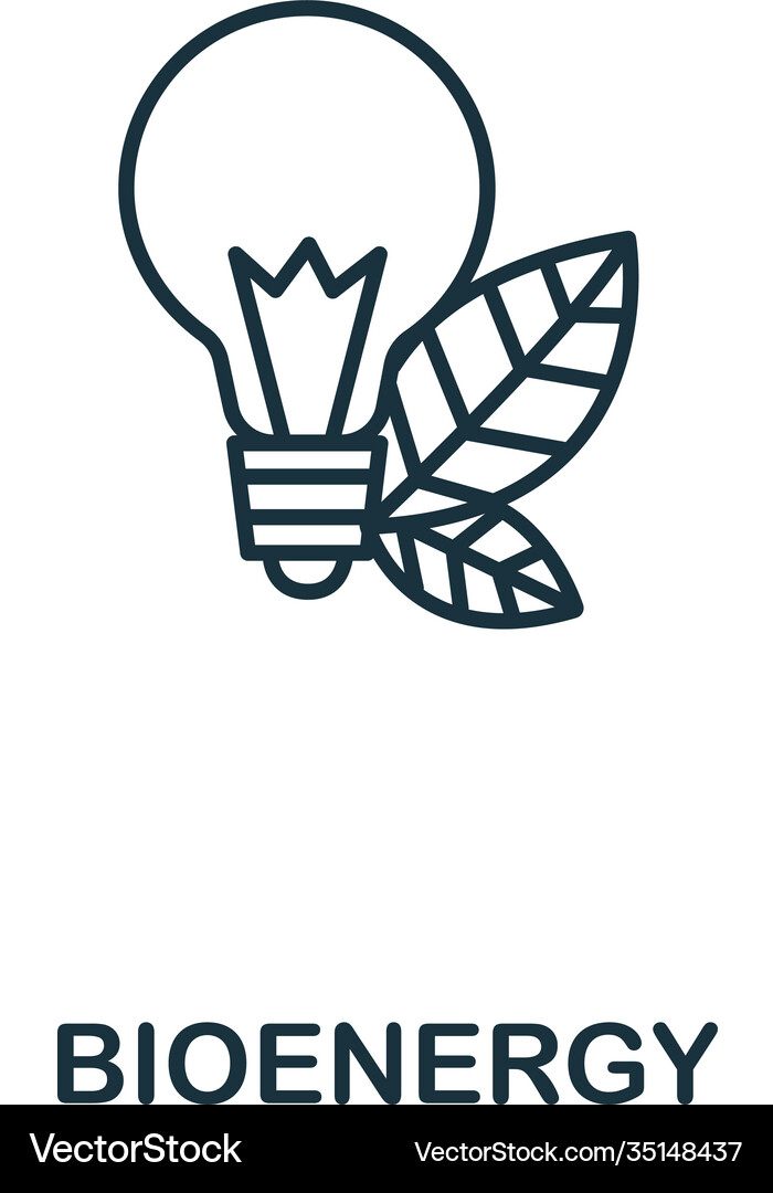 Bioenergy icon from clean energy collection Vector Image