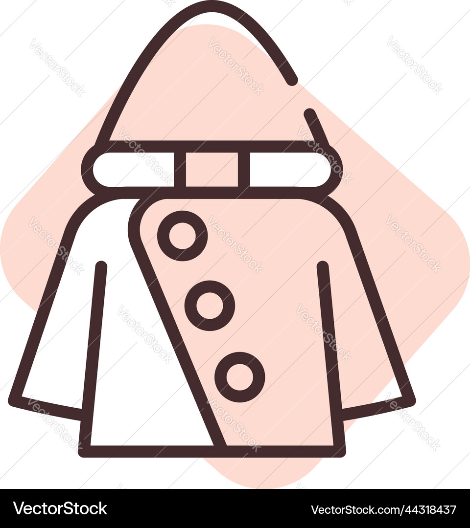 Clothing rain coat on white background Royalty Free Vector