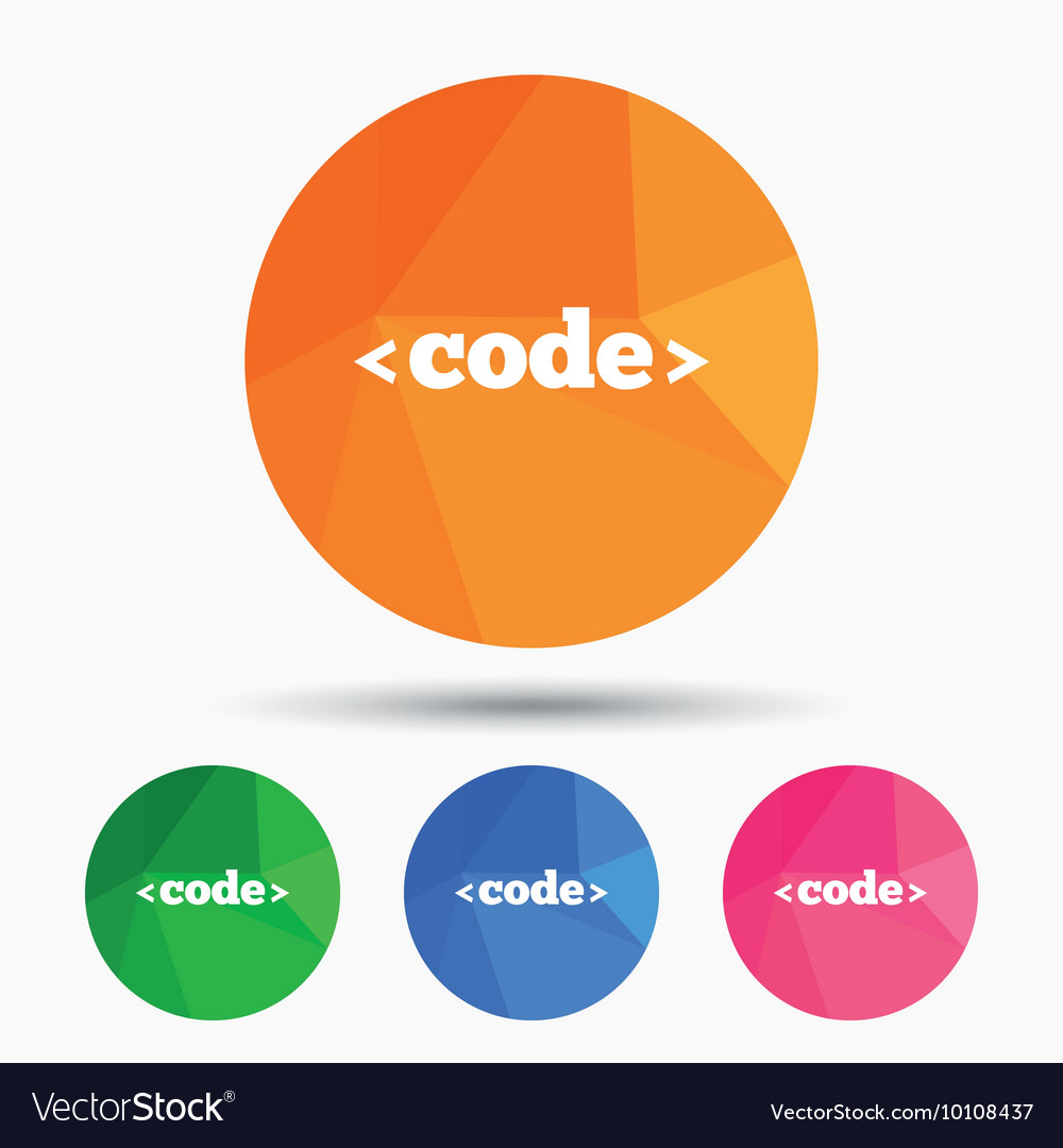 Code sign icon programming language symbol Vector Image Code sign icon programming language symbol Vector Image