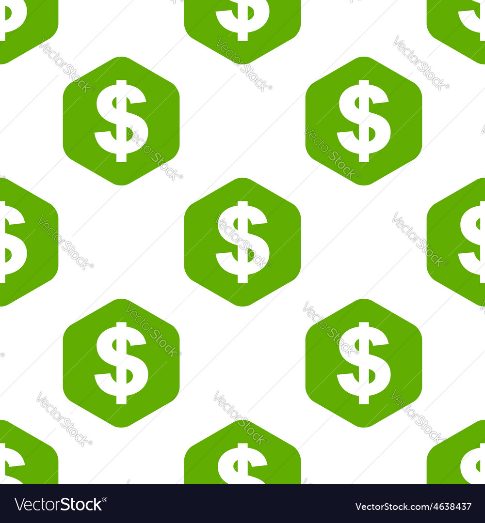 Dollar emblem pattern Royalty Free Vector Image