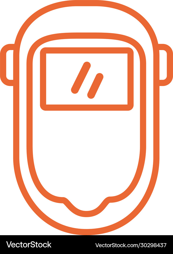 Face mask industrial protection tool line style Vector Image