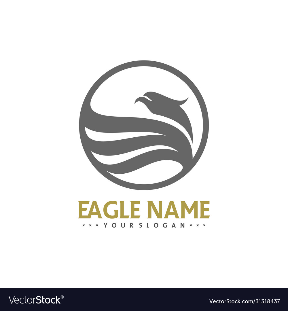 Flying eagle logo design creative Royalty Free Vector Image