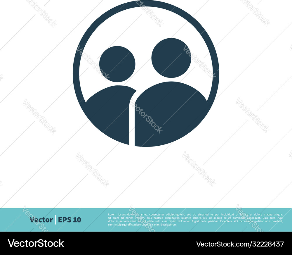 Human figure profile people icon logo template Vector Image