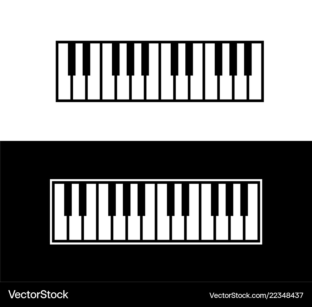 Keyboard of piano Royalty Free Vector Image - VectorStock