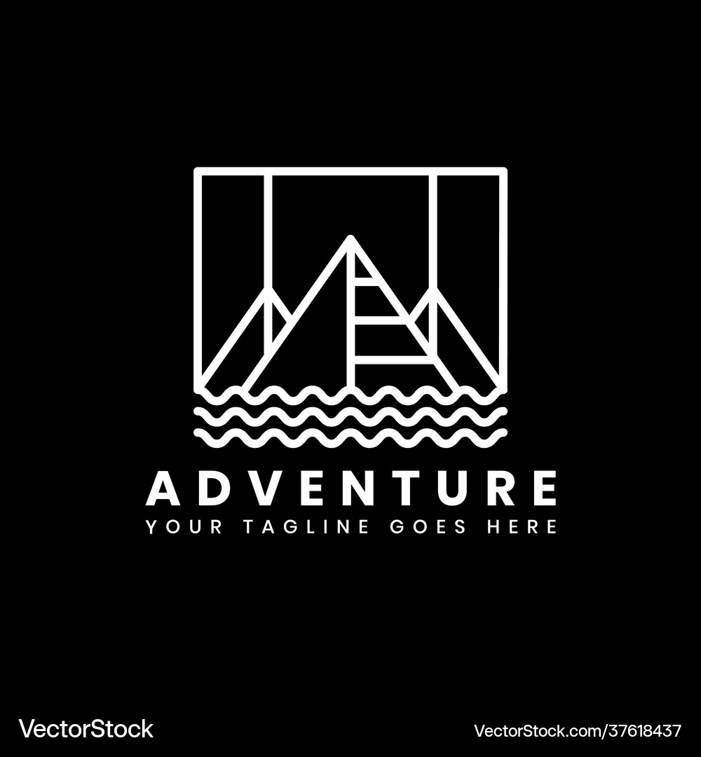 Outdoor adventure logo badge template Royalty Free Vector