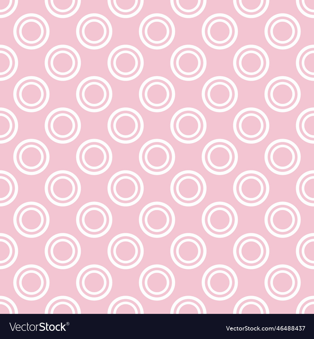 Seamless pattern with white polka dots on a pink Vector Image