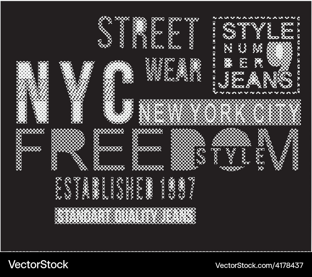 Street Style typography t-shirt graphics Vector Image