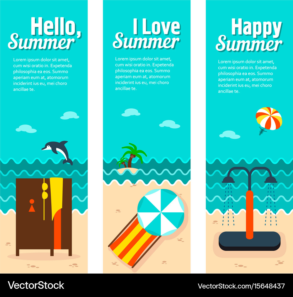 Travel and vacation banners Royalty Free Vector Image