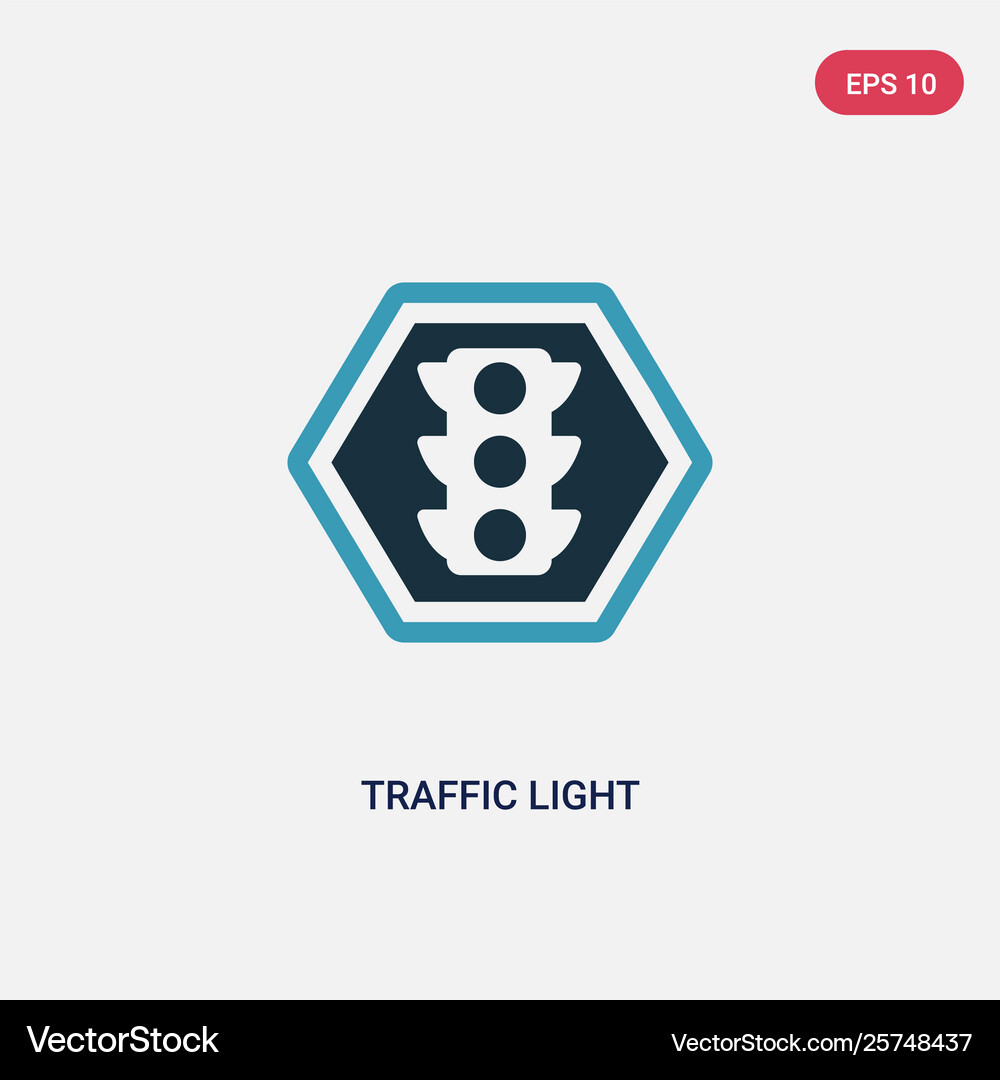 Two color traffic light icon from signs concept Vector Image