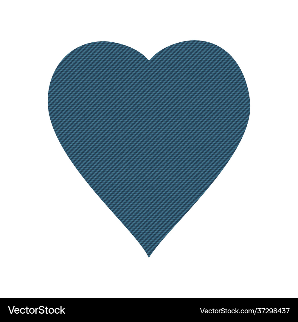 Valentines day isolated denim heart Royalty Free Vector