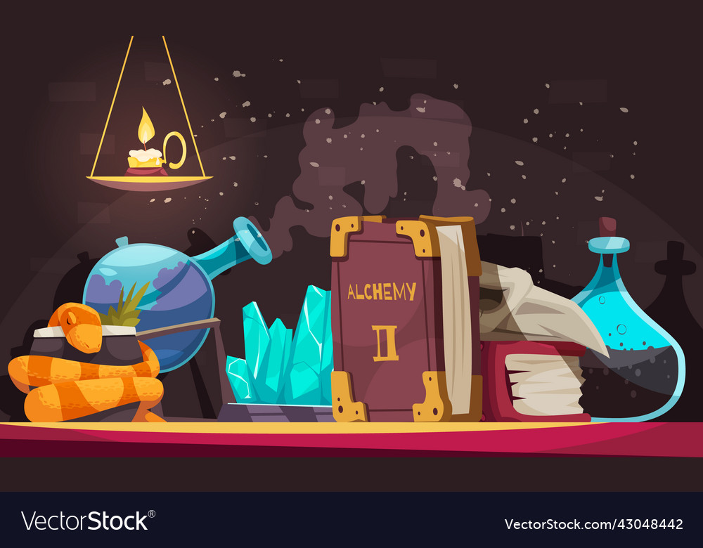 Alchemy objects Royalty Free Vector Image - VectorStock