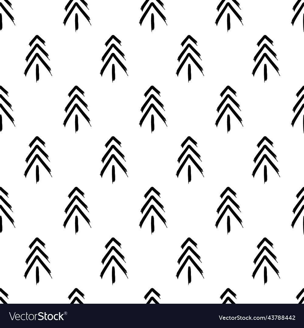 Christmas tree pattern Royalty Free Vector Image