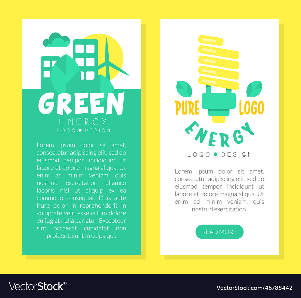 Green energy landing page template alternative Vector Image Green energy landing page template alternative Vector Image