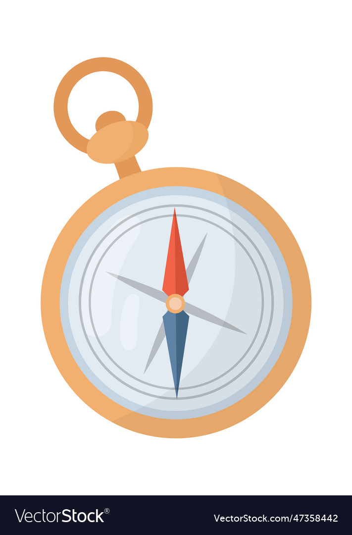 Hand compass device Royalty Free Vector Image - VectorStock