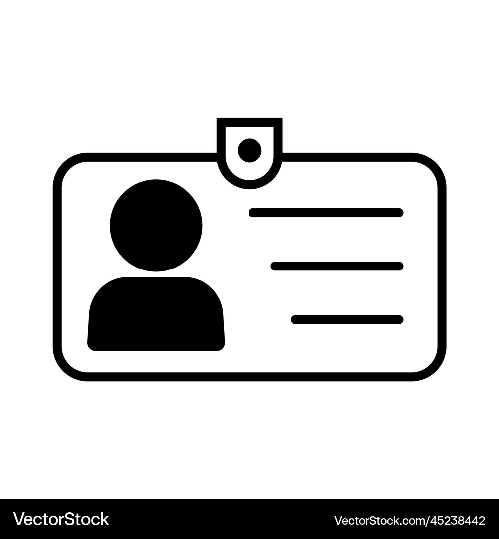 Name tag icon or person identification card Vector Image