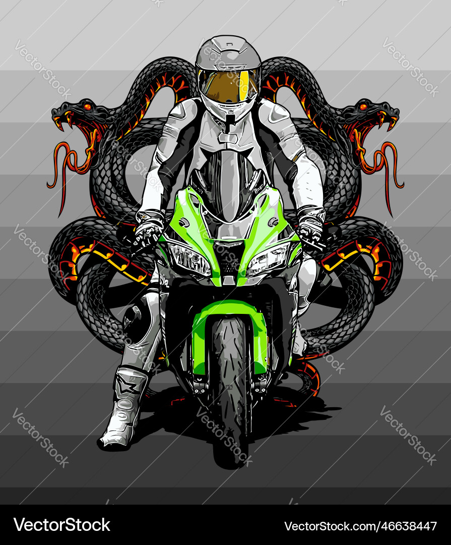 Biker template for graphic design Royalty Free Vector Image