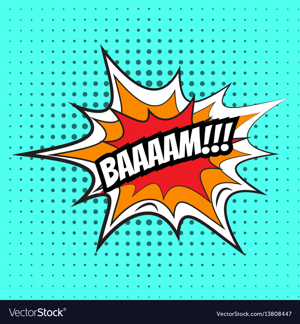 Comic speech bubble bam Royalty Free Vector Image