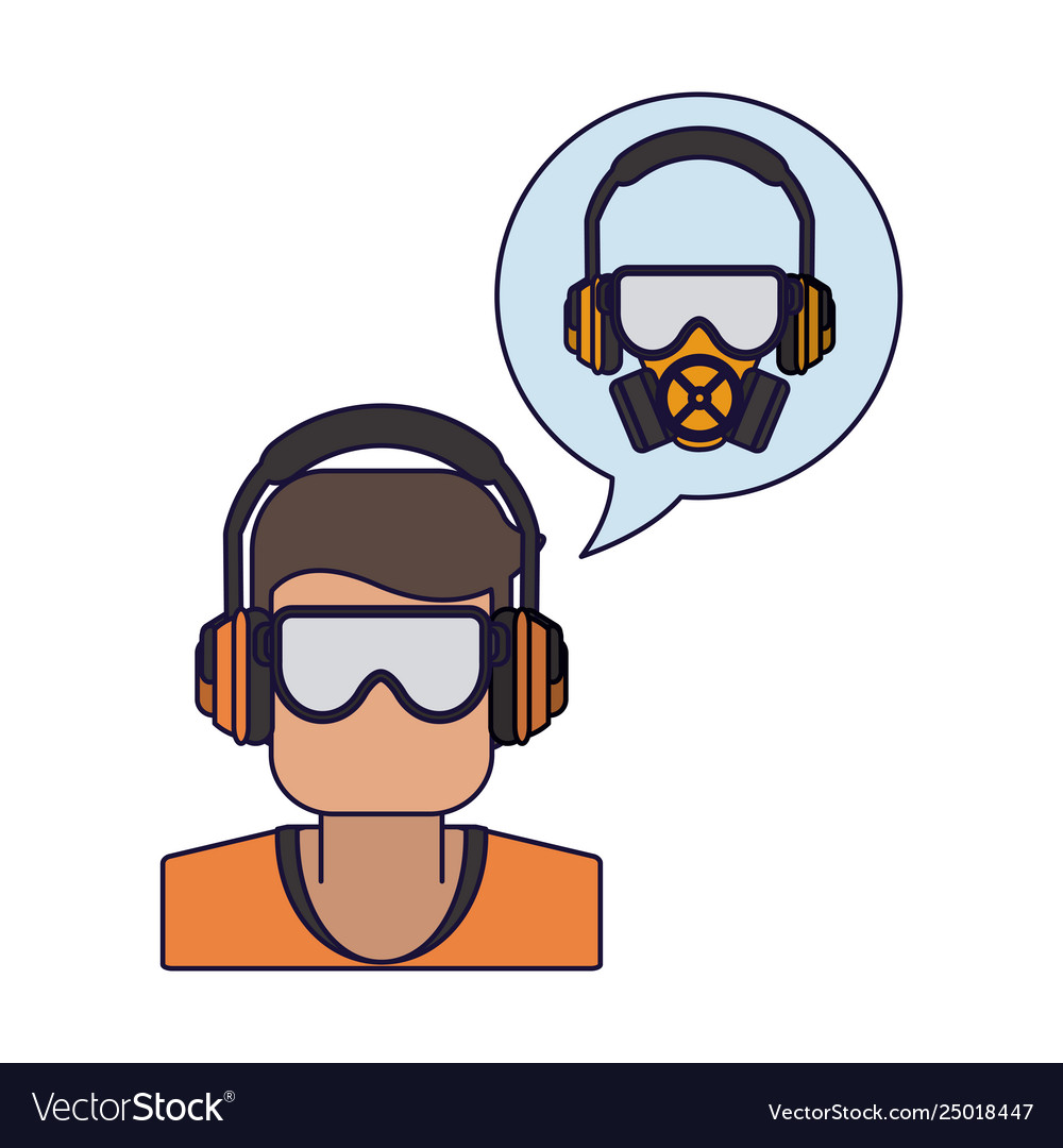 Construction worker avatar Royalty Free Vector Image