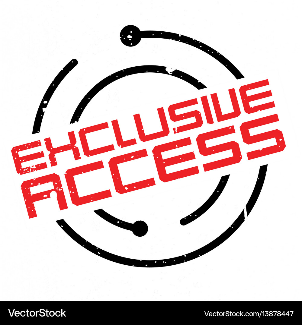 Exclusive access rubber stamp Royalty Free Vector Image
