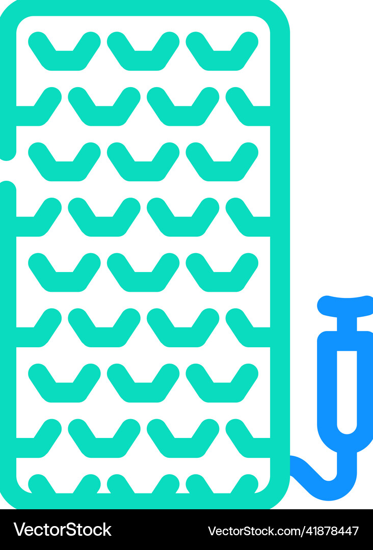 Inflatable mattress color icon Royalty Free Vector Image