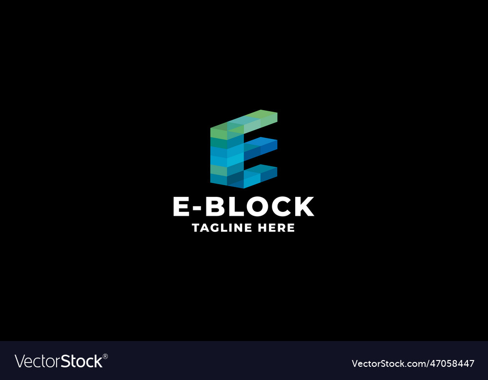 Logo eblock Royalty Free Vector Image - VectorStock